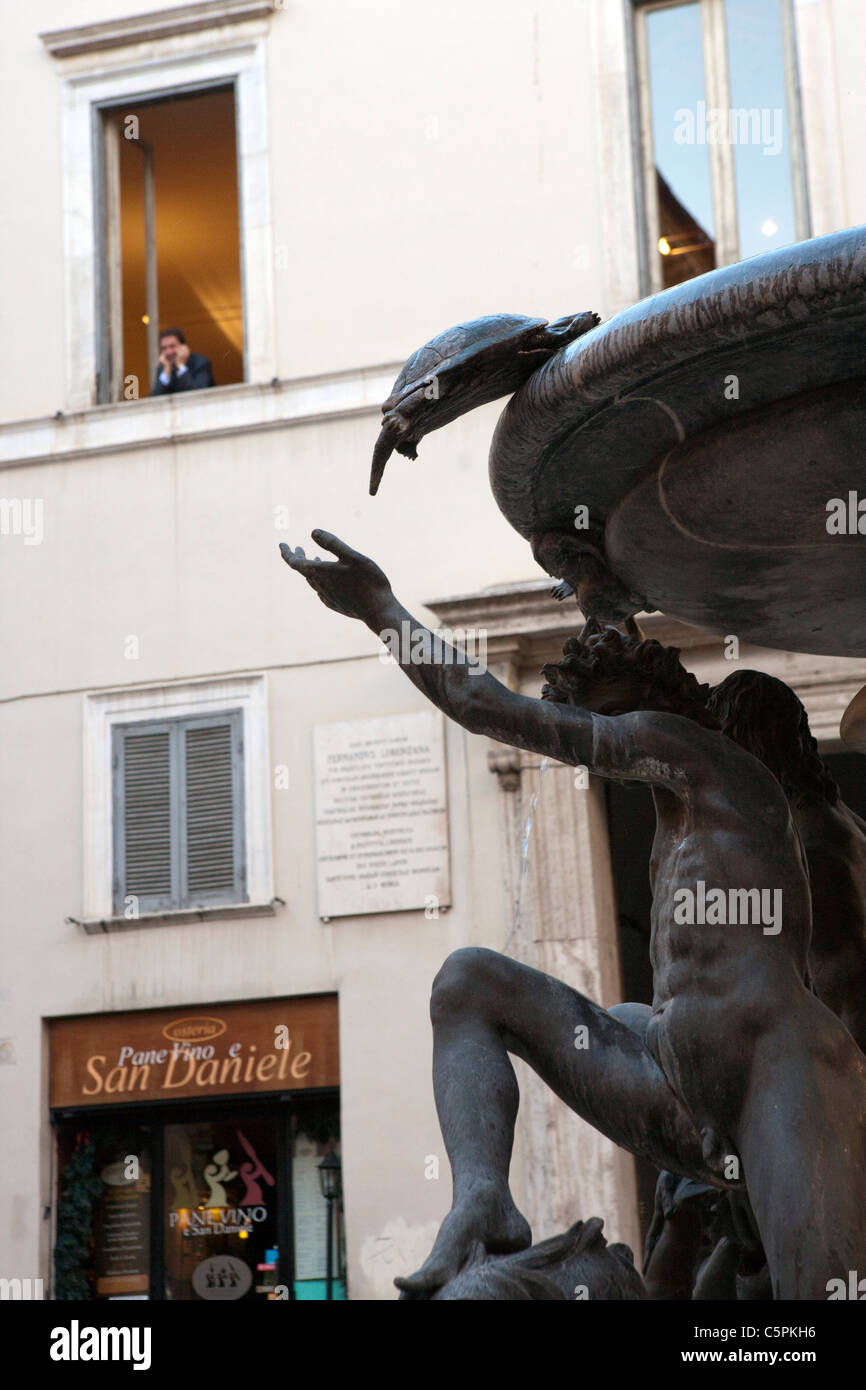 Tortoises Fountain in Piazza Mattei Rome Italy Stock Photo - Alamy