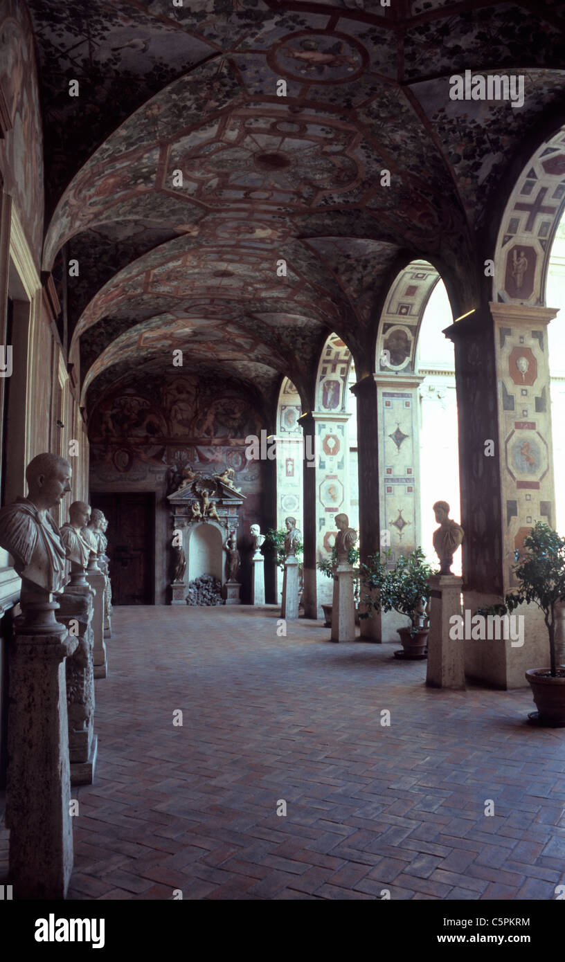 Painted ceiling in the loggia of Palazzo Altemps, Rome Stock Photo - Alamy
