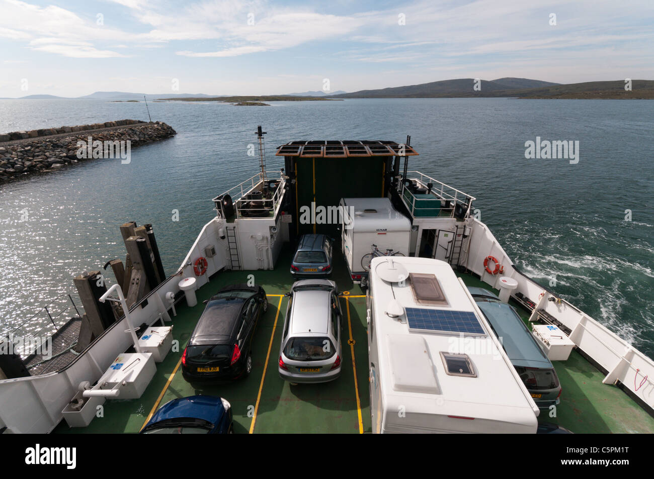 The Caledonian MacBrayne car ferry MV Loch Portain crossing the Sound ...