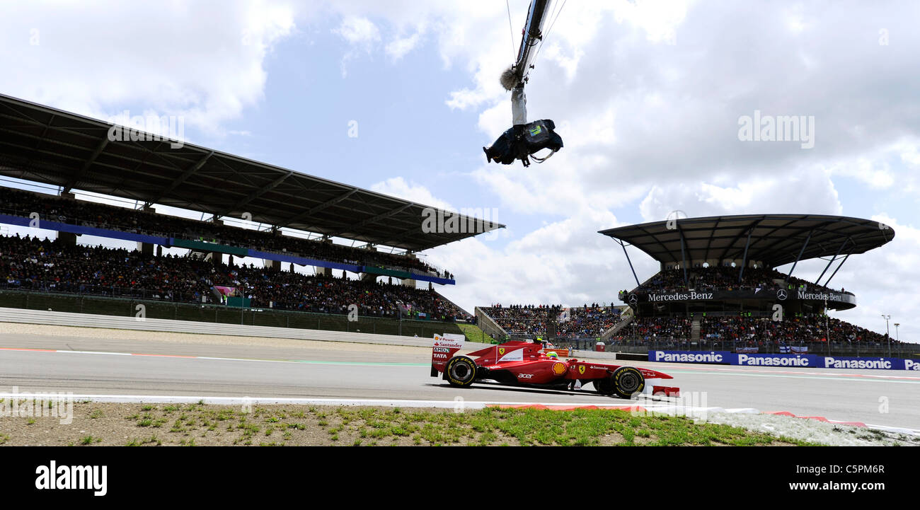 Felipe Massa (BRA), Ferrari in front of the grandstand at German F1 ...