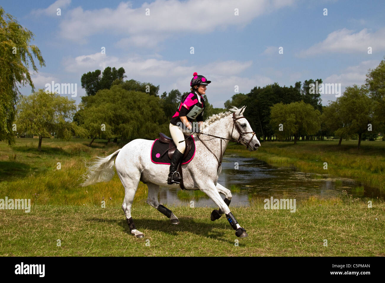 Cross Country lakeside gallop, agility, competitive, course, equestrian ...