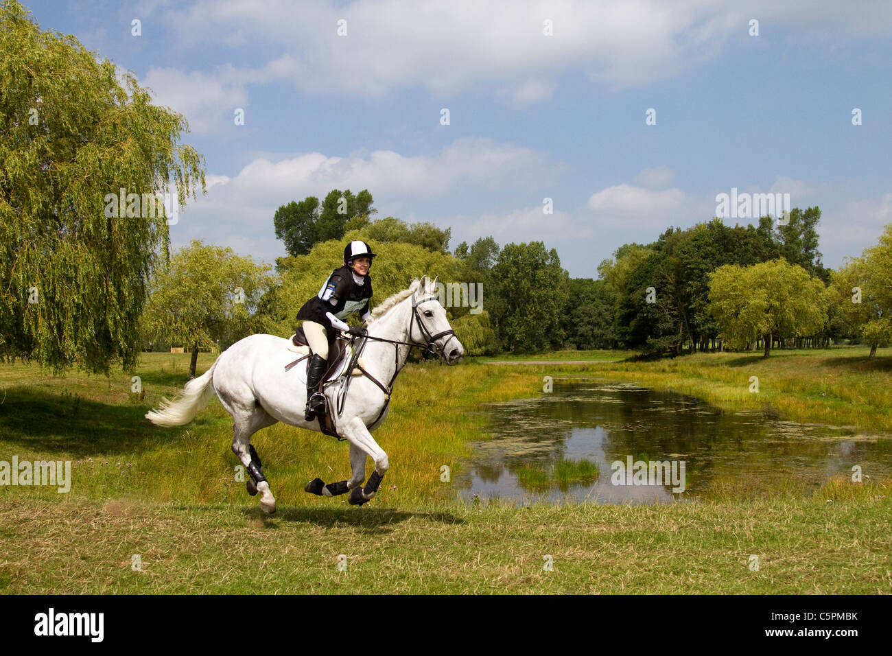 Cross Country lakeside gallop, agility, competitive, course, equestrian ...