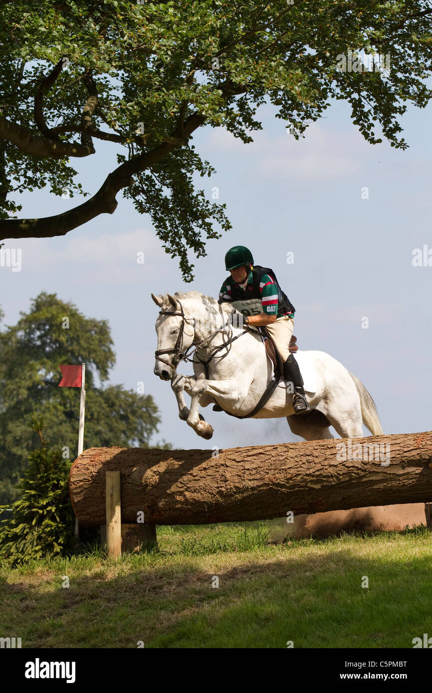 Rider 95 Horse & rider at cross-country horse trails; agility test ...