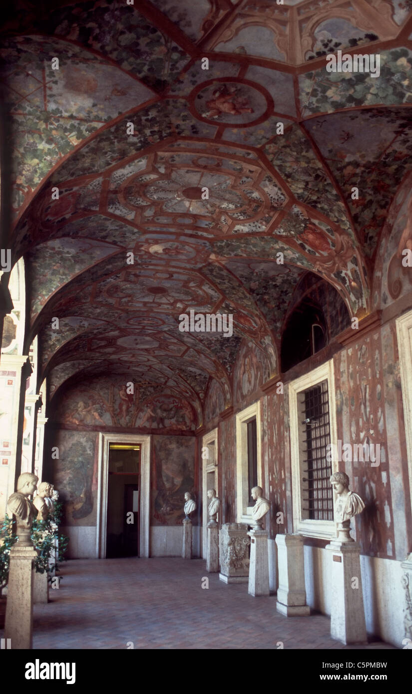 Painted ceiling in the loggia of Palazzo Altemps, Rome Stock Photo - Alamy