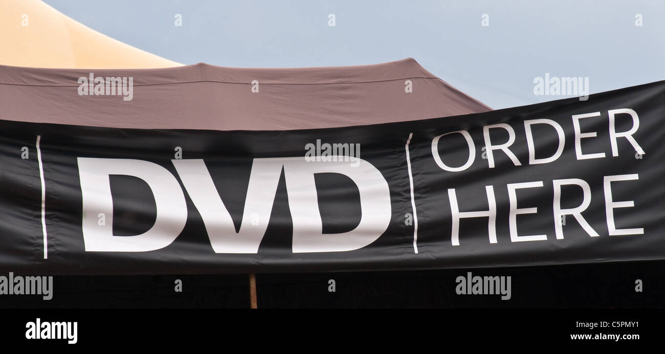 Order your DVD's here sign Stock Photo - Alamy