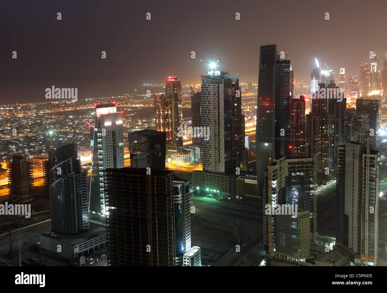 Downtown Dubai at night, United Arab Emirates Stock Photo - Alamy