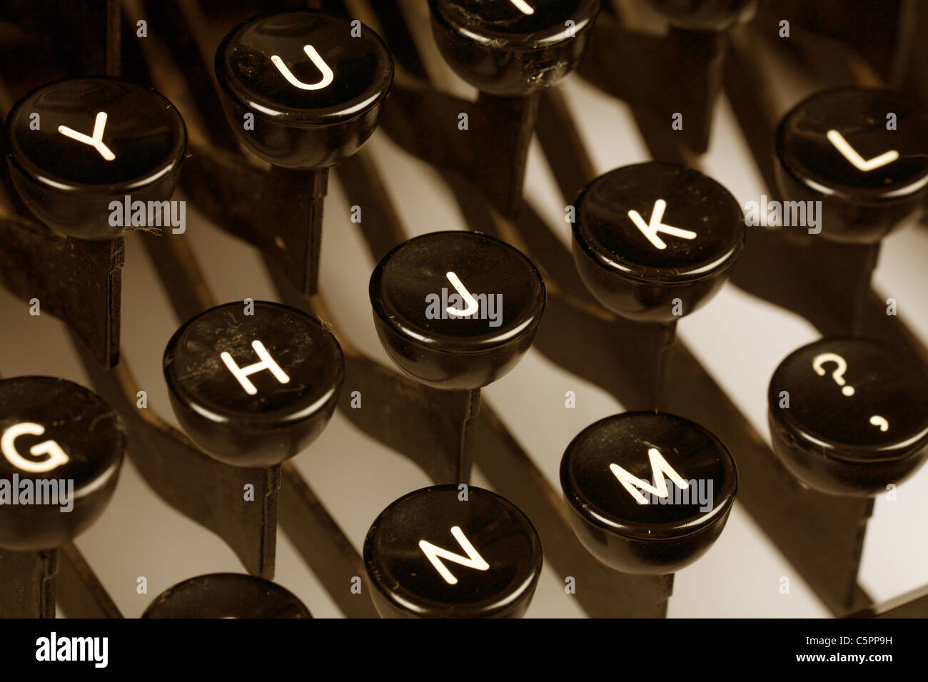 Typewriter keyboard close up shot Stock Photo - Alamy