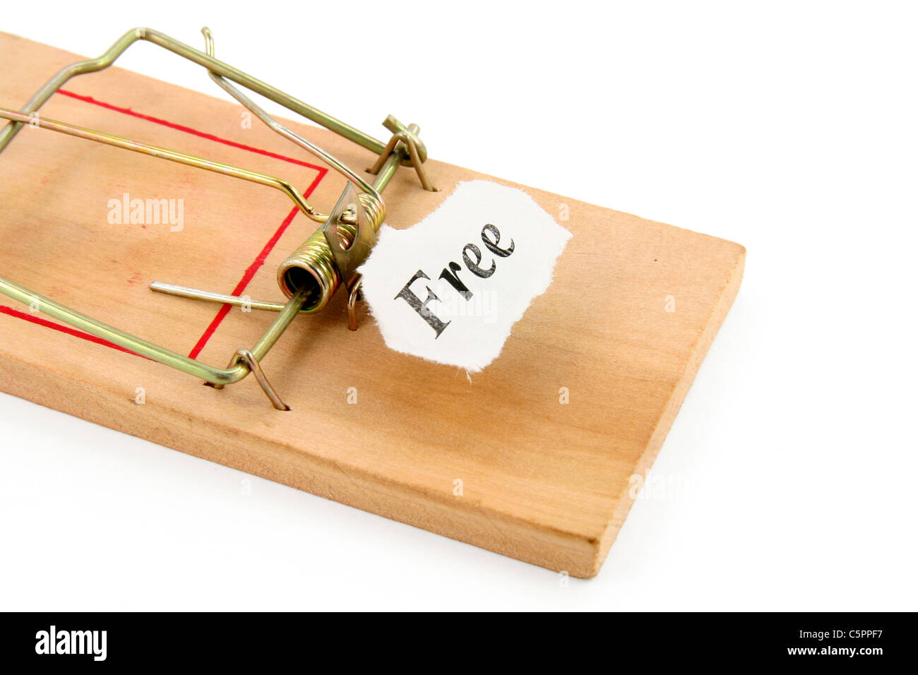 free sign and Mousetrap, concept of business trap Stock Photo - Alamy