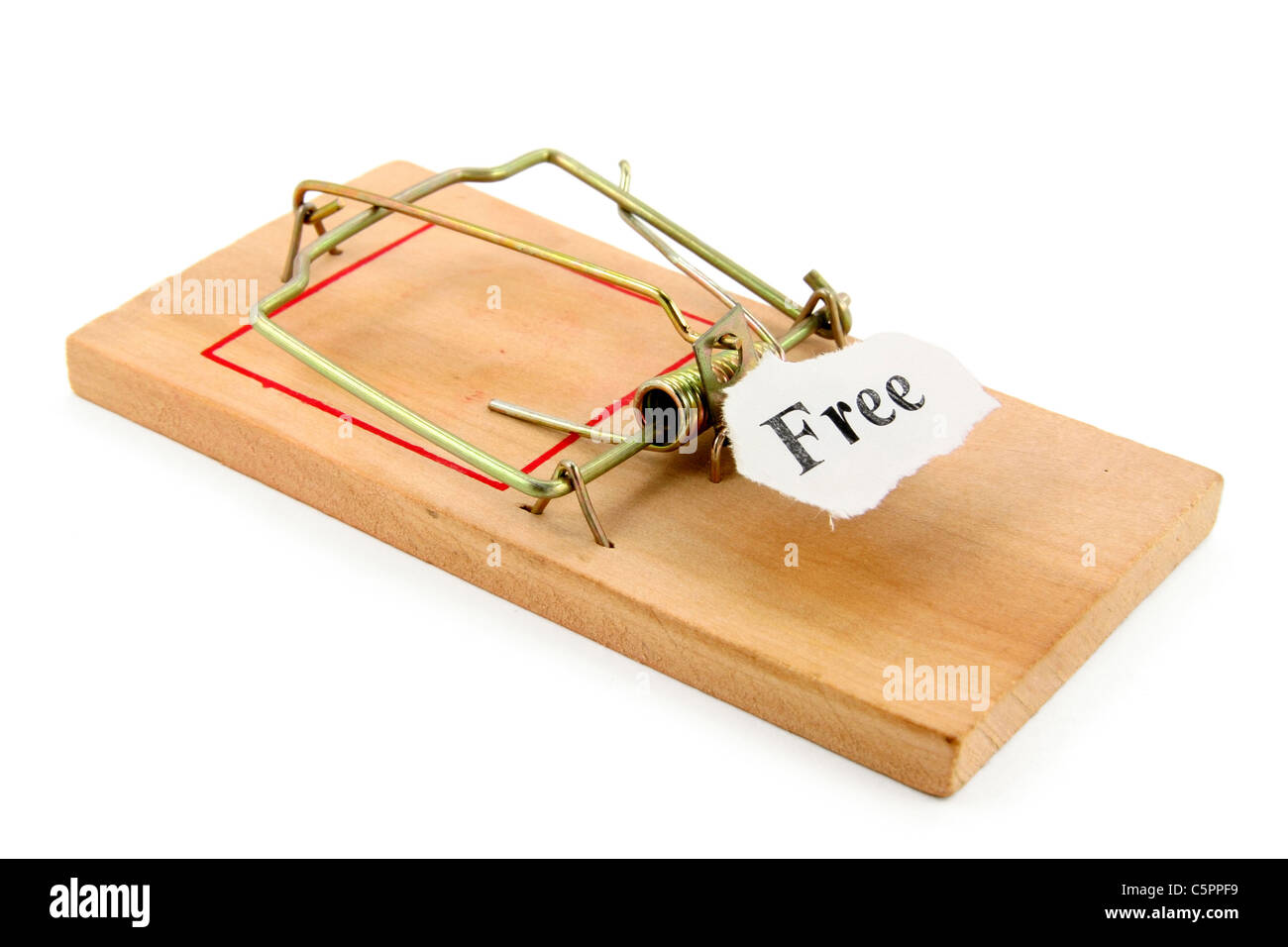 free sign and Mousetrap, concept of business trap Stock Photo - Alamy