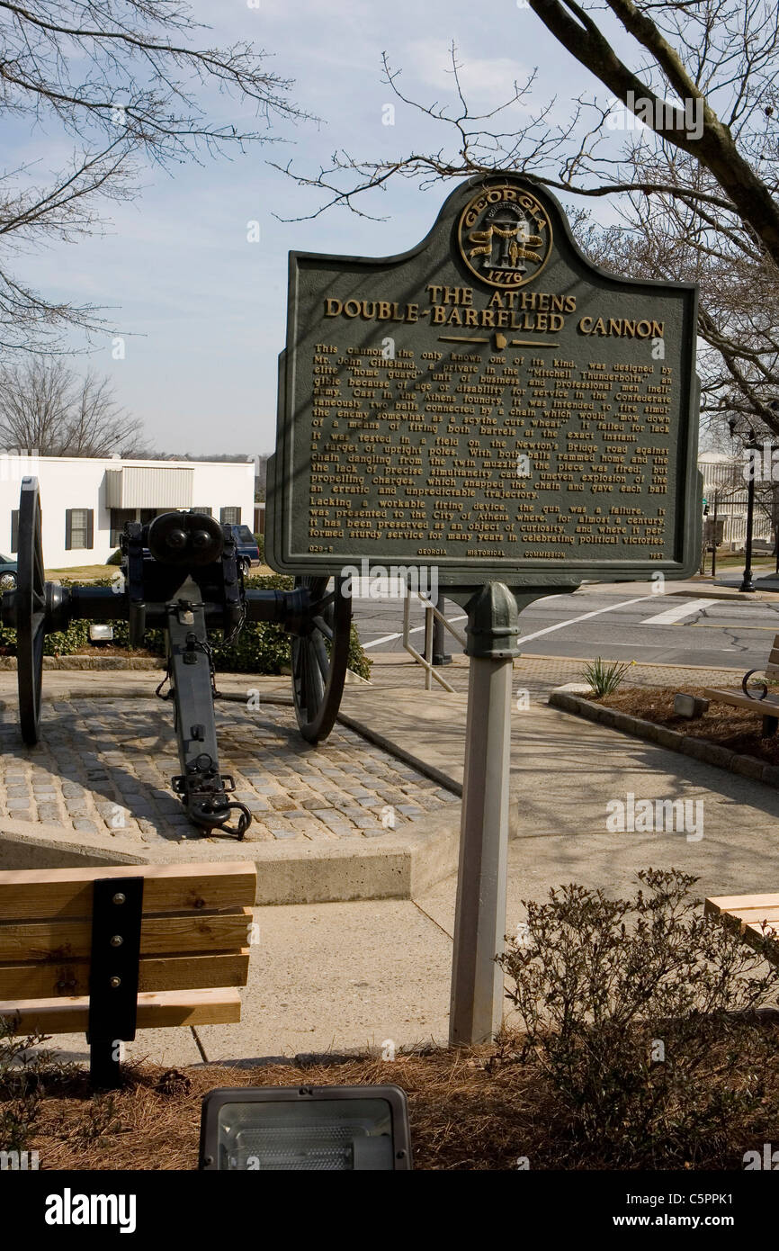 The Athens Double-Barrelled Cannon. This cannon, the only known one of ...