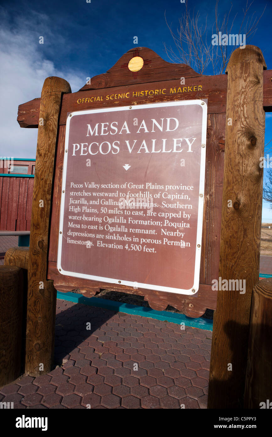 MESA AND PECOS VALLEY. Southern High Plains, 50 miles east, are capped ...