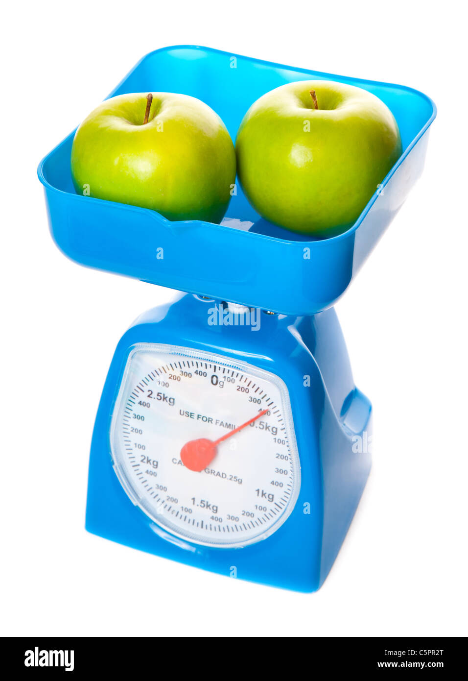 Picture of scale with apples isolated on white Stock Photo - Alamy