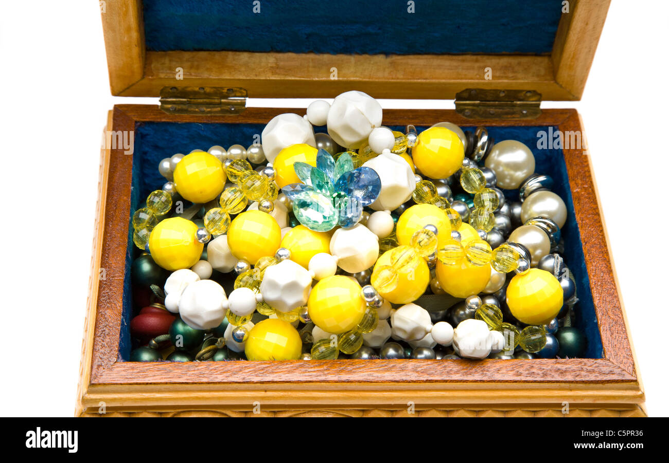 Picture of jewel box isolated on white Stock Photo - Alamy