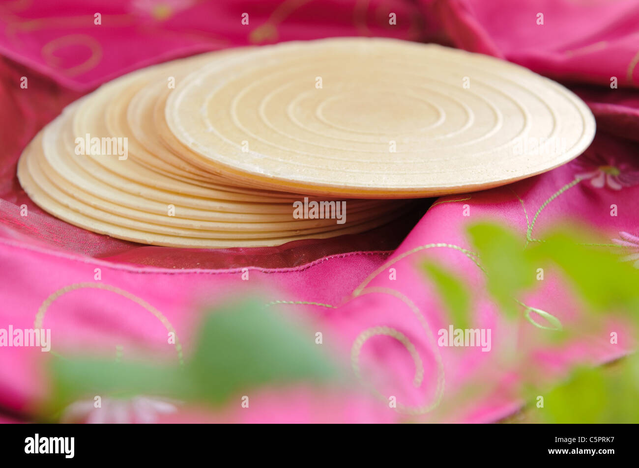 The silesian oblaty a round crispy wafers with different tastes ...