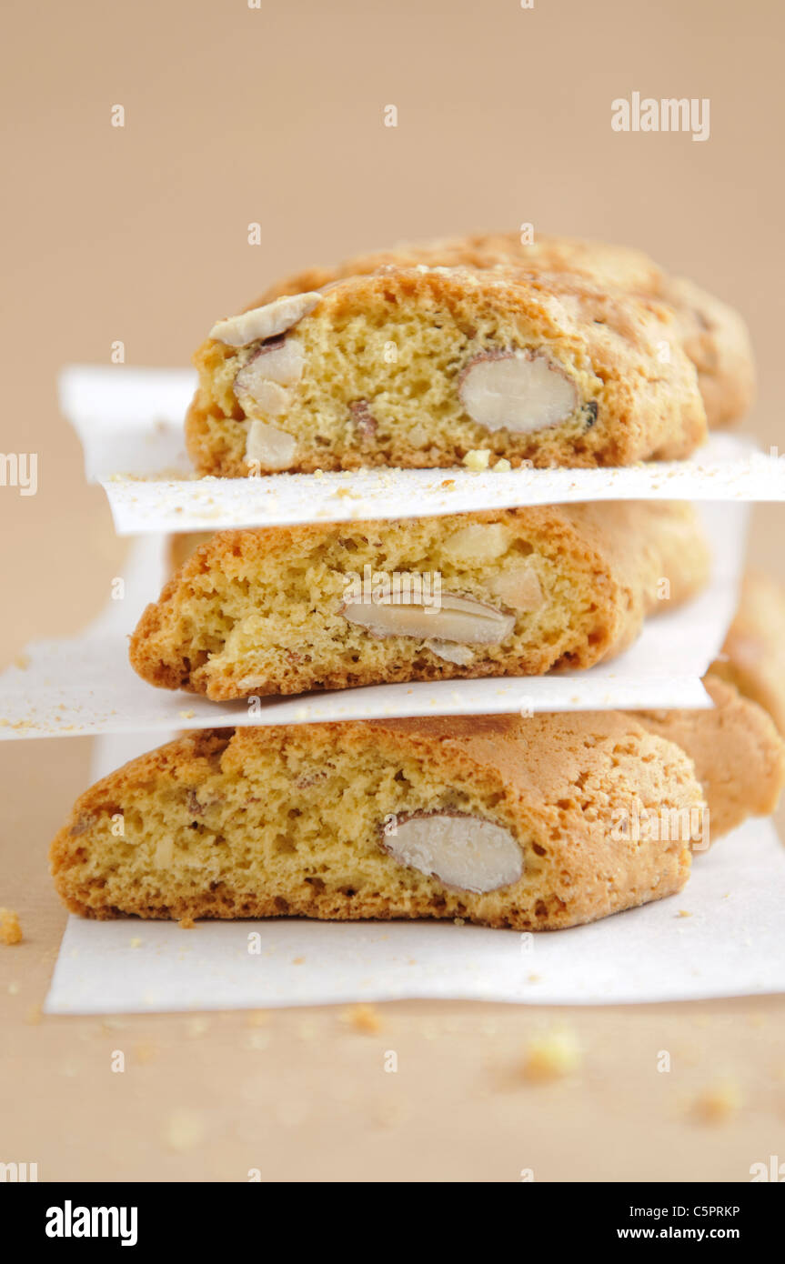 Traditional italian almond crispy cookies Stock Photo - Alamy