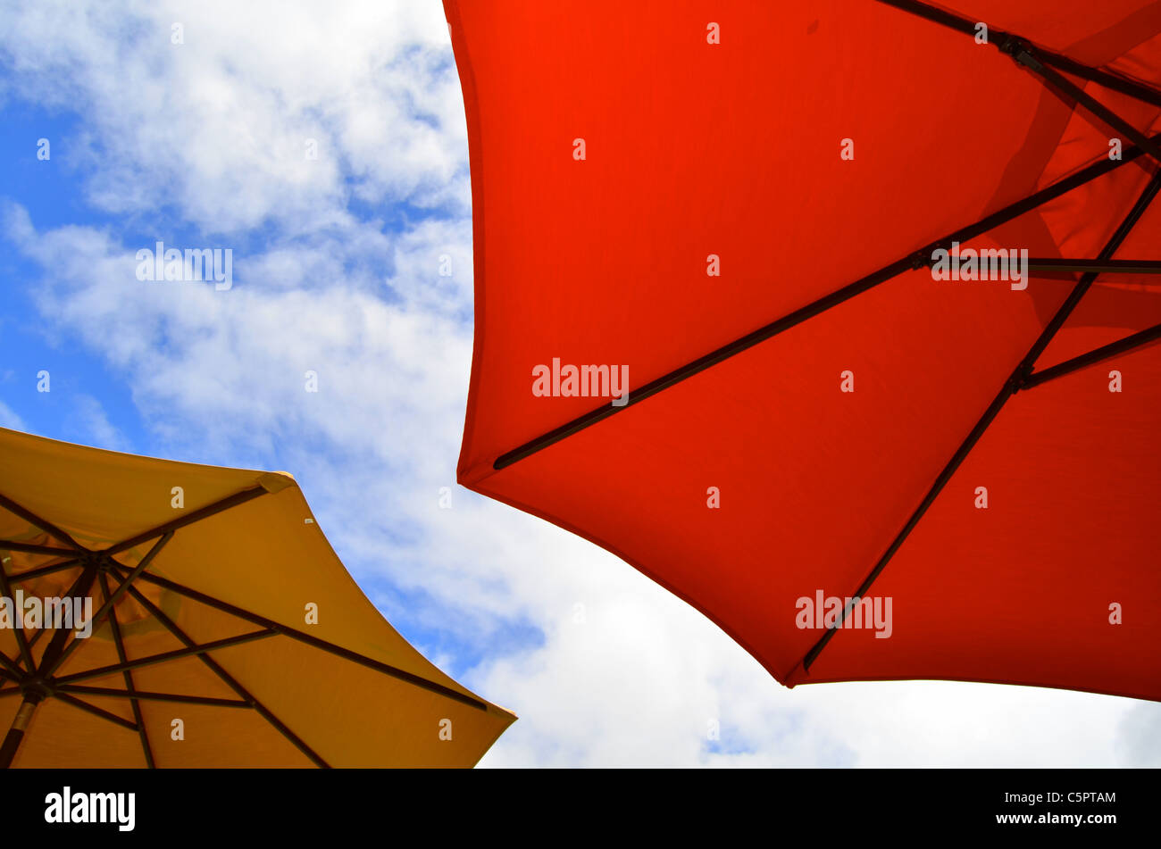Two Colorful Umbrellas Stock Photo - Alamy