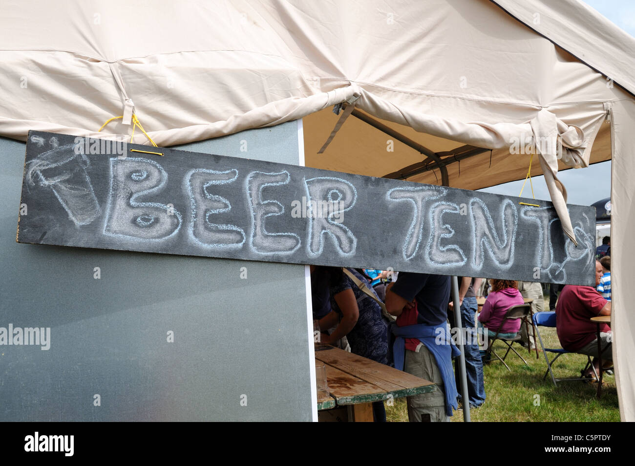 Hand written Beer Tent sign at the Really Wild Food and countryside ...