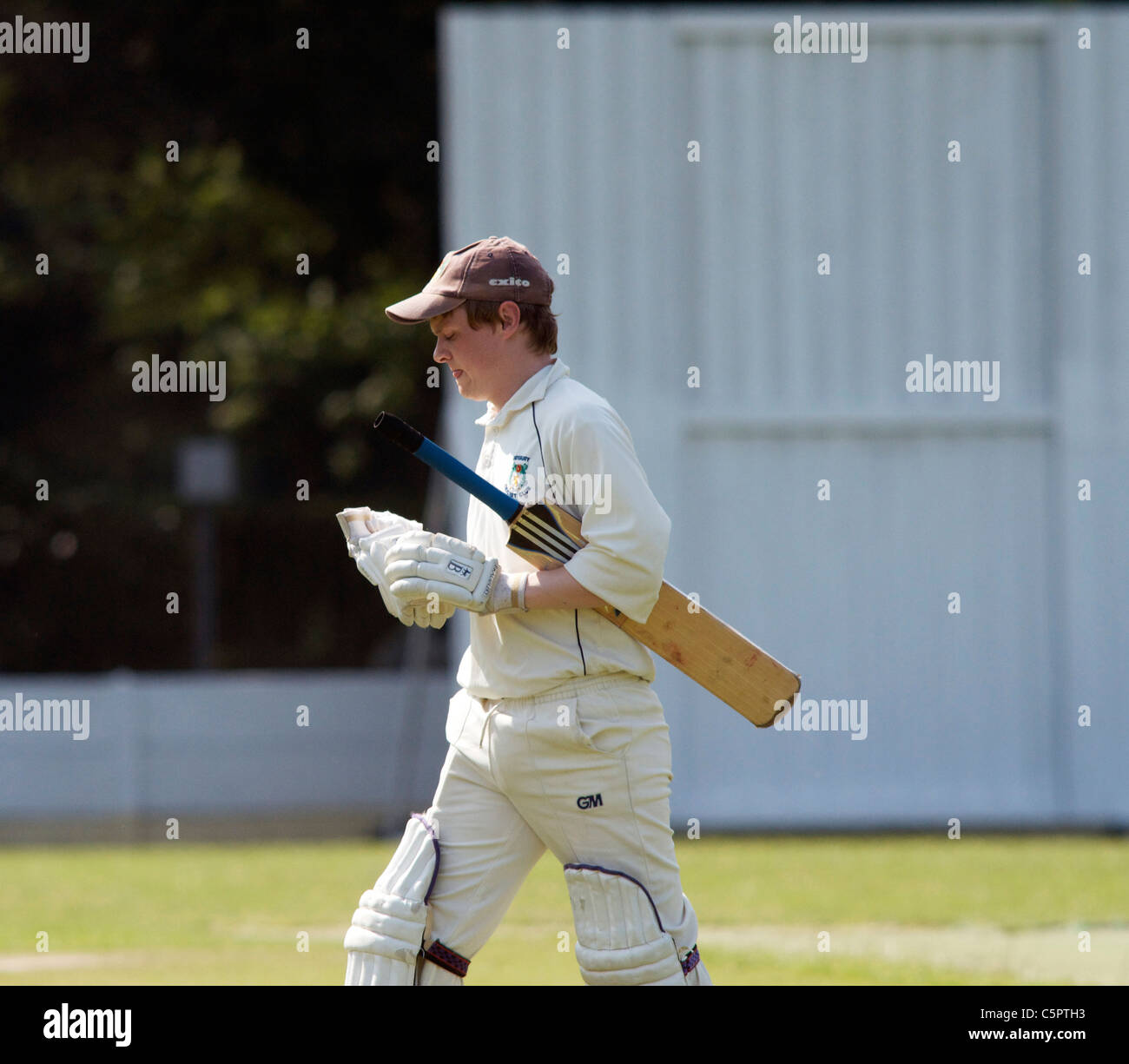 batsman returns to the pavilion after being given out Stock Photo - Alamy