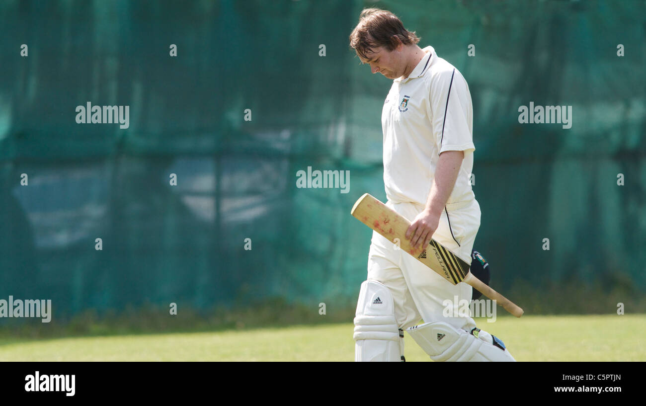 batsman returns to the pavilion after being given out Stock Photo - Alamy