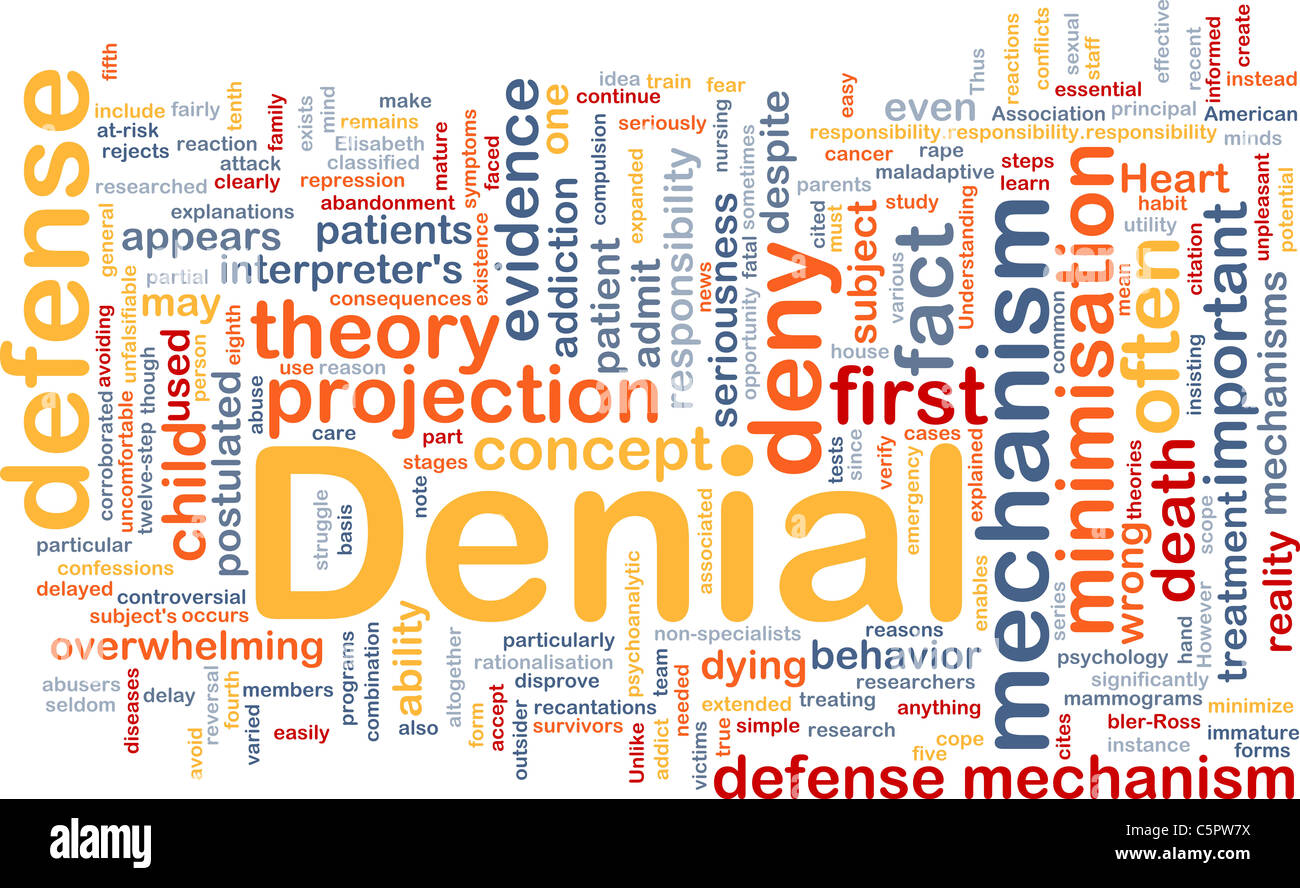 Background concept wordcloud illustration of denial Stock Photo - Alamy