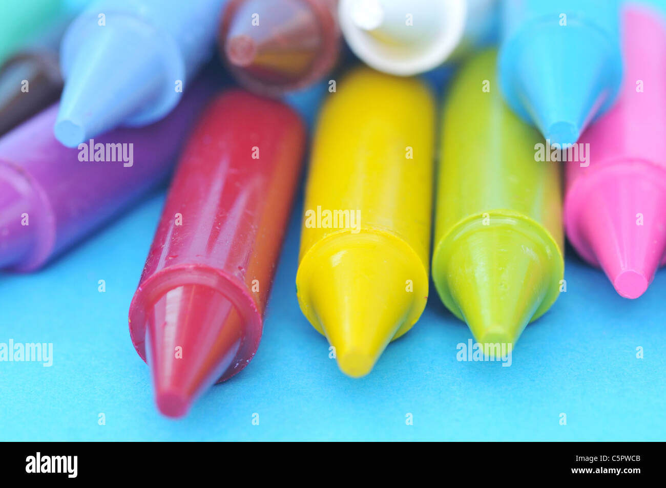 Bright and colourful children's jumbo crayons Stock Photo - Alamy