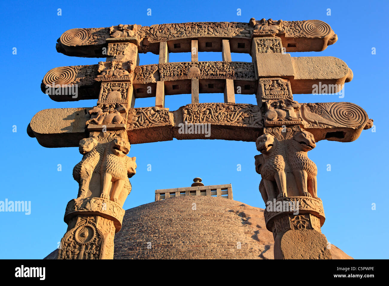 Buddhist monuments: Torana of Big stupa (1st century AD), UNESCO World ...