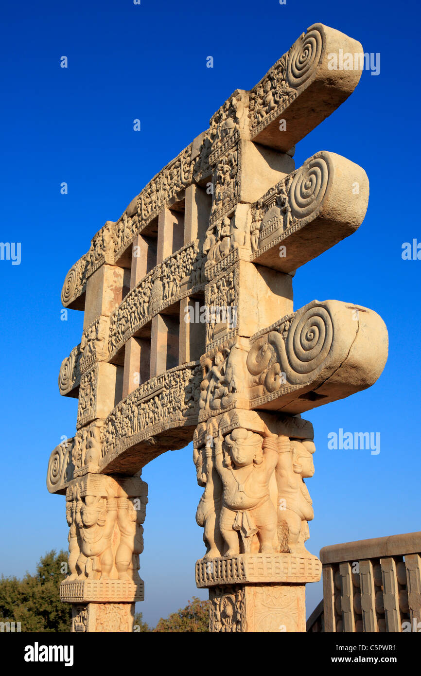 Buddhist monuments: torana of small stupa (1st century AD), UNESCO ...
