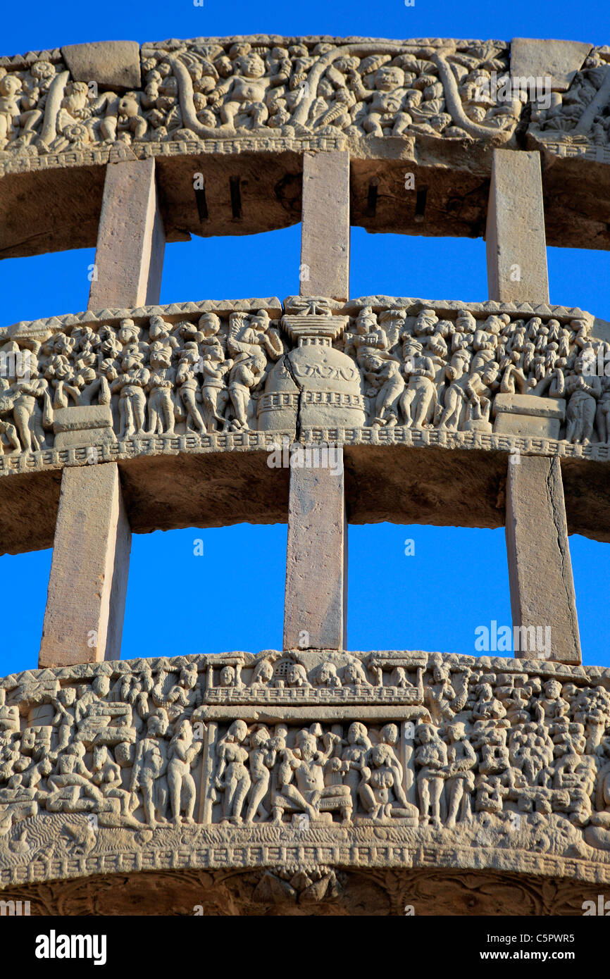 Buddhist monuments: torana of small stupa (1st century AD), UNESCO ...