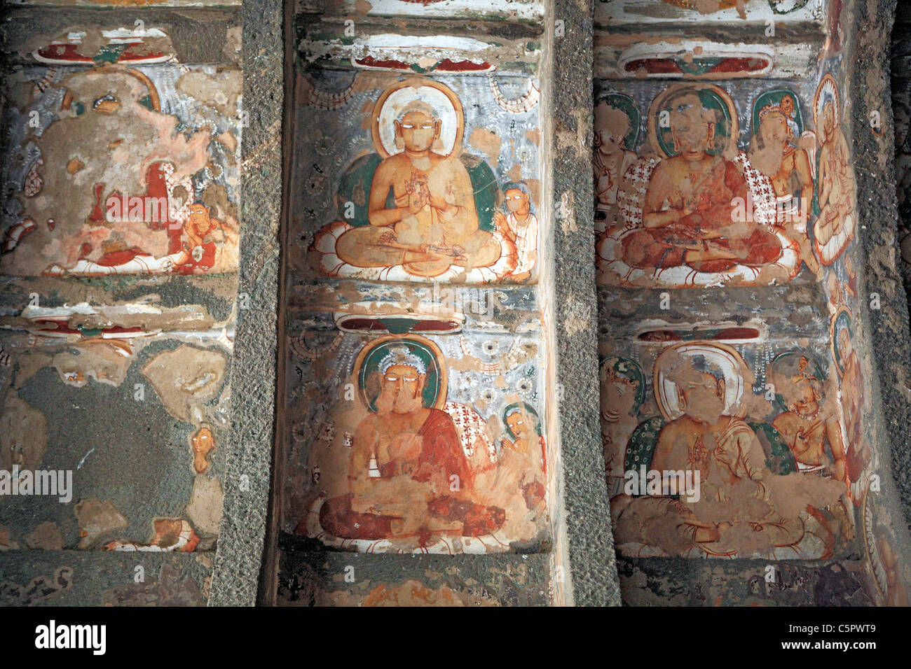 Painting ajanta caves india High Resolution Stock Photography and ...