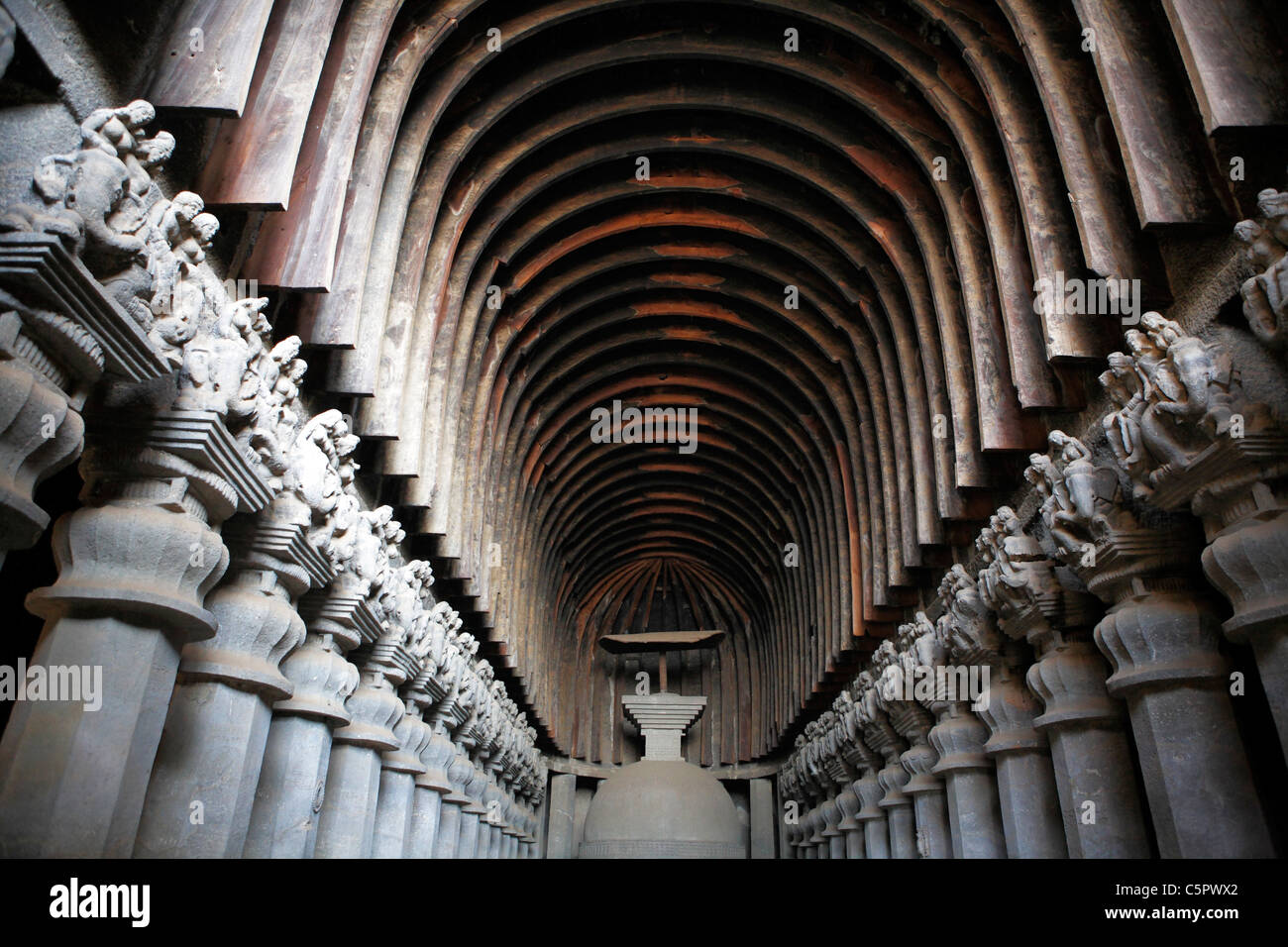 Chaytia (buddhist temple), 1st century BC, Karli, India Stock Photo - Alamy Chaytia (buddhist temple), 1st century BC, Karli, India Stock Photo - Alamy
