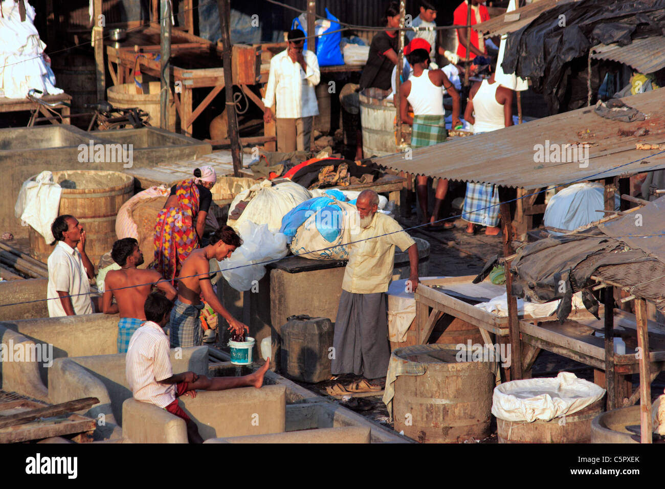 Dhobi Ghats (washing place), Mumbai, India Stock Photo - Alamy