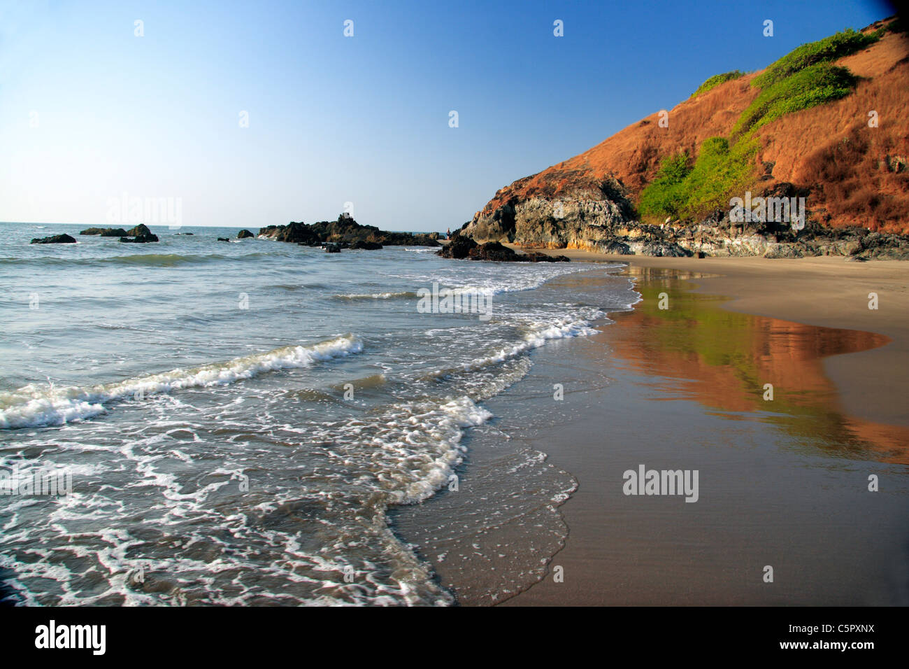 Ocean beach, Goa, India Stock Photo - Alamy