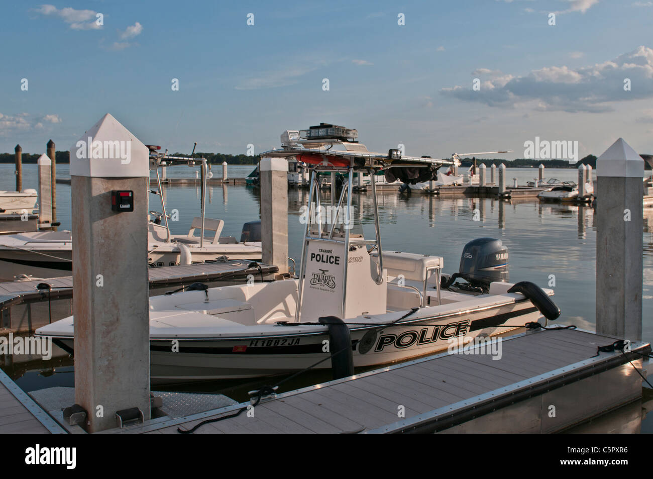Police Patrol Boat Tavares, Florida USA Seaport Stock Photo - Alamy
