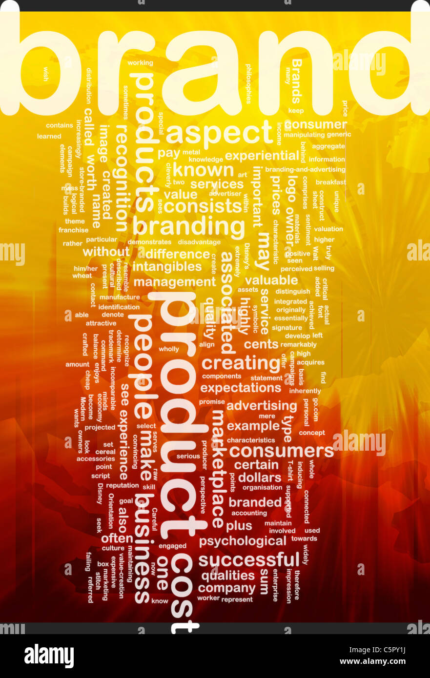 Background concept illustration of brand product marketing ...