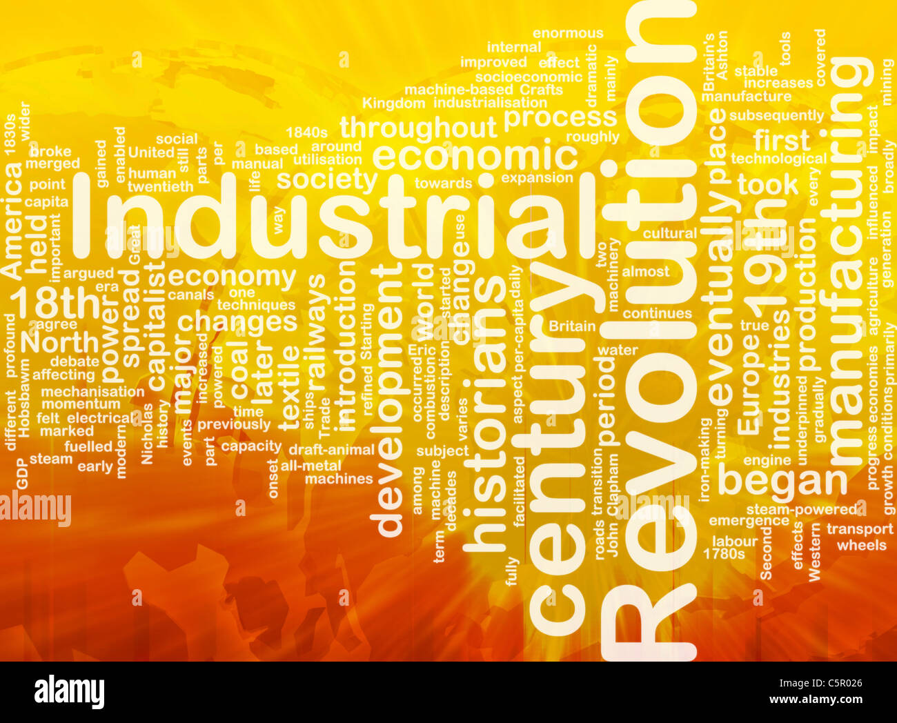 Word cloud concept illustration of industrial revolution international ...