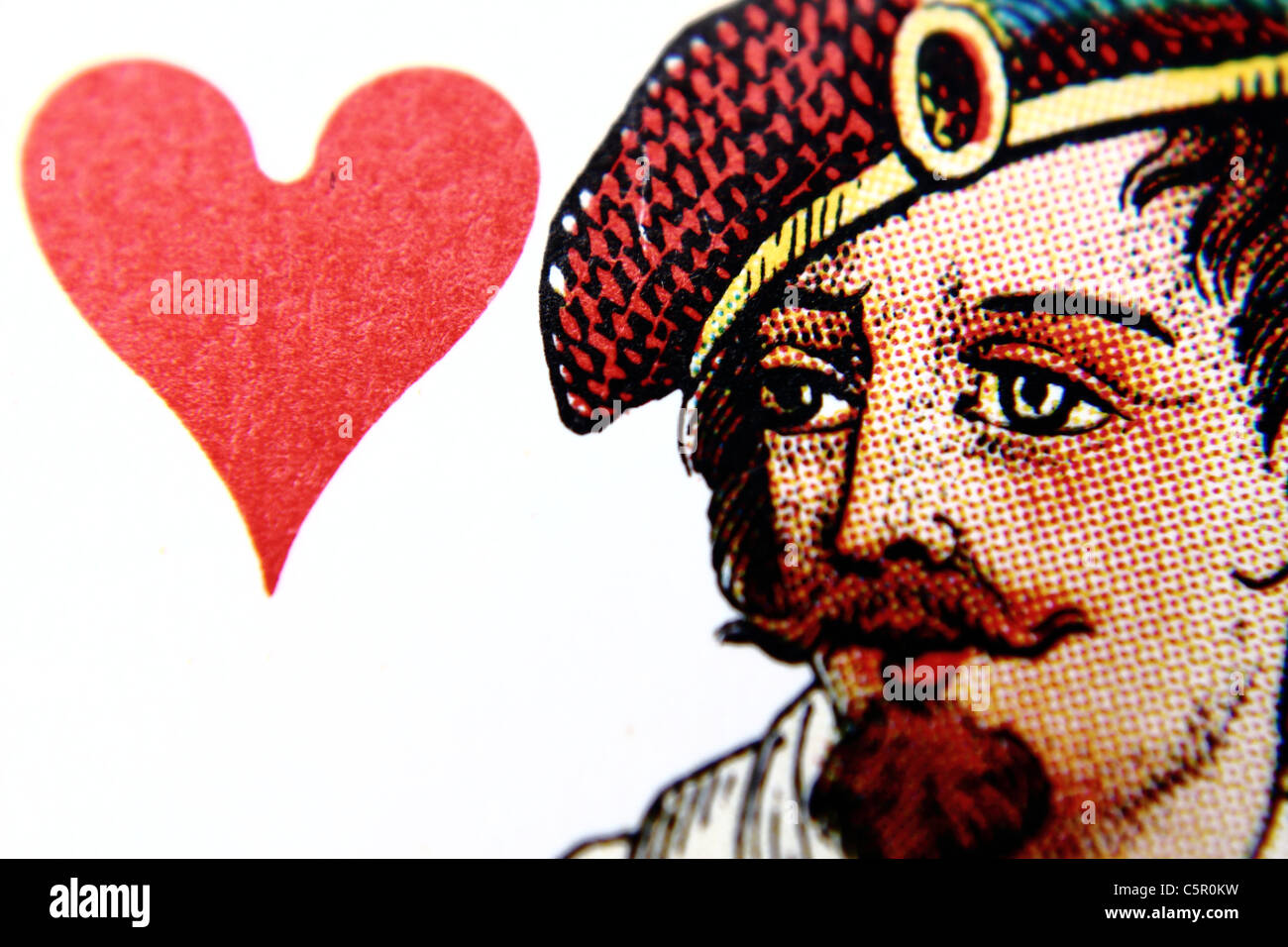 close up of a playing card hearts Stock Photo - Alamy