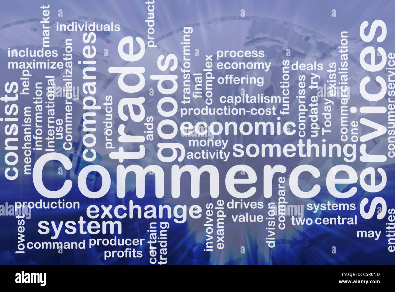 Word cloud concept illustration of trade commerce international Stock ...