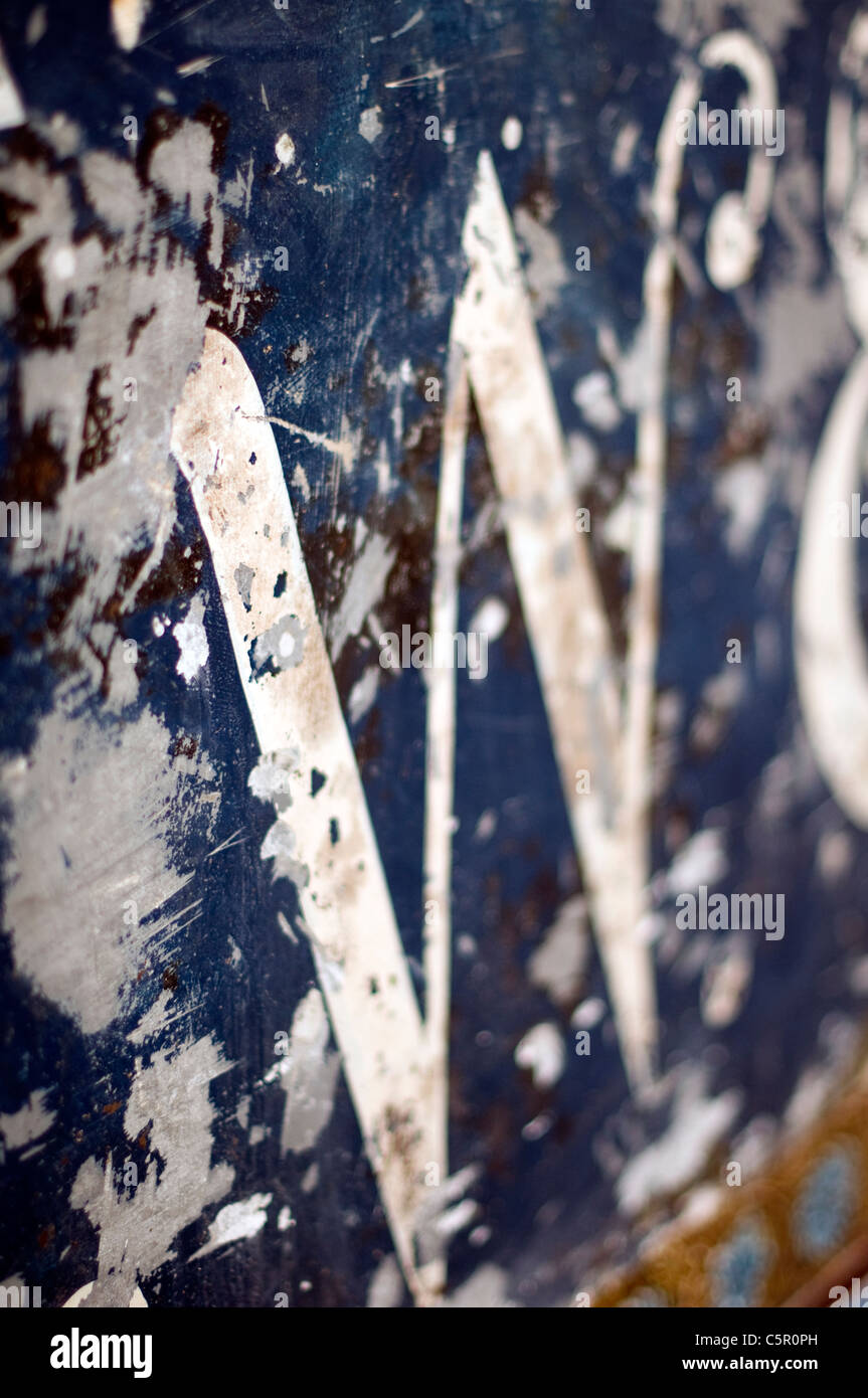 Old Lettering on Shop front Stock Photo - Alamy