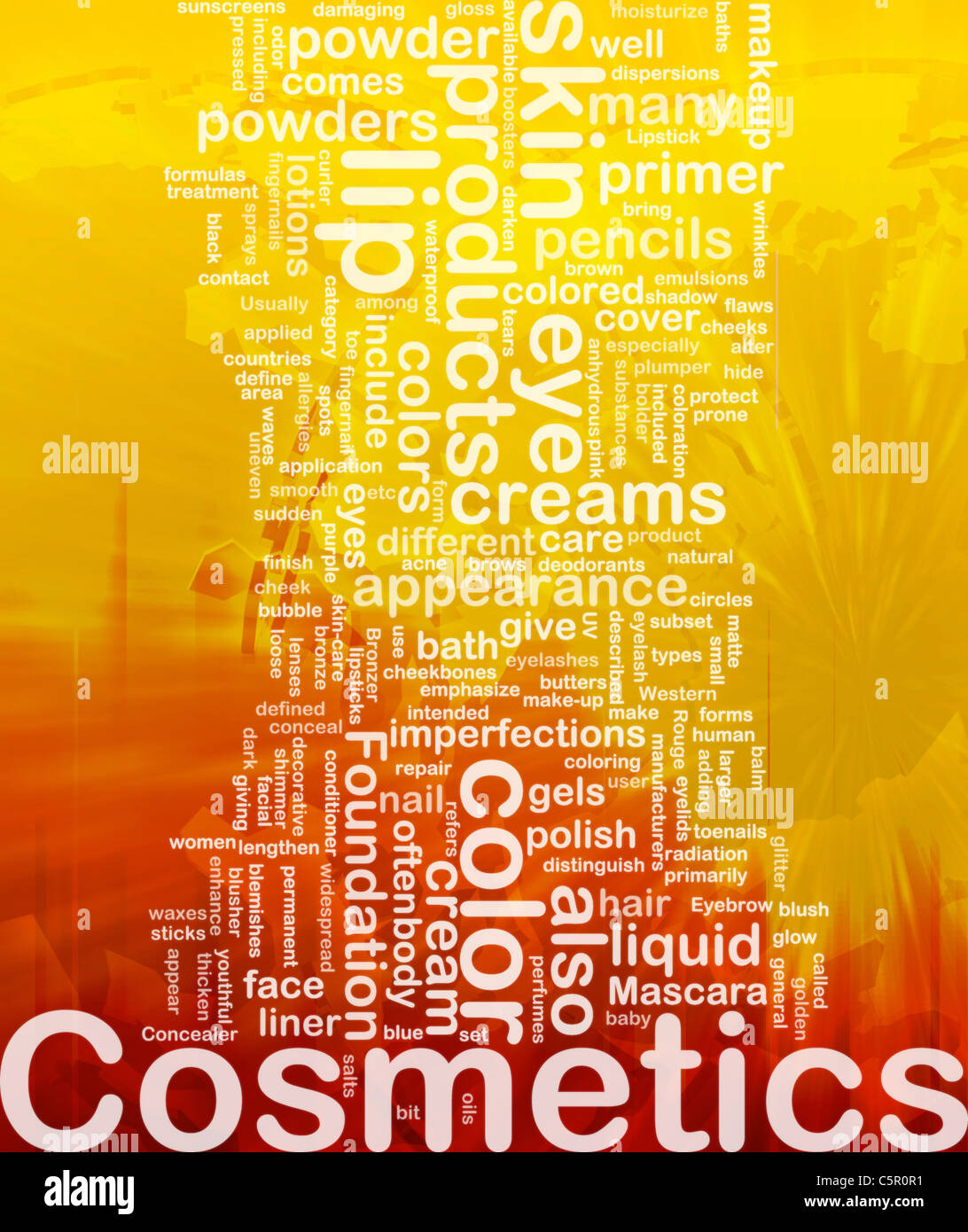 Background concept illustration of cosmetics beauty products ...
