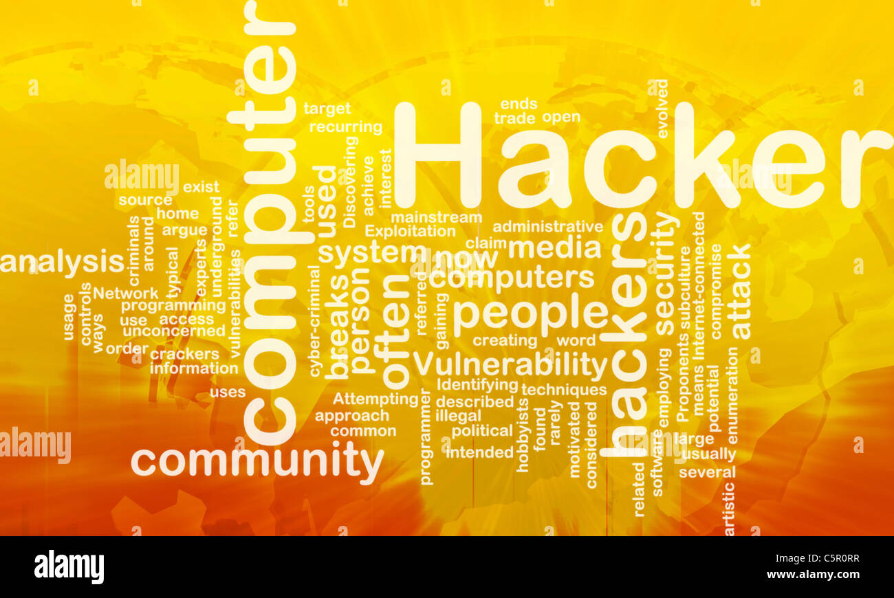 Background concept illustration of computer hacker attack international ...