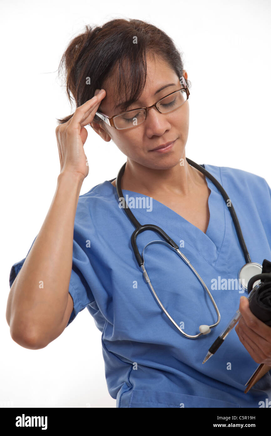 Attractive asian filipino nurse doctor healthcare worker Stock Photo ...
