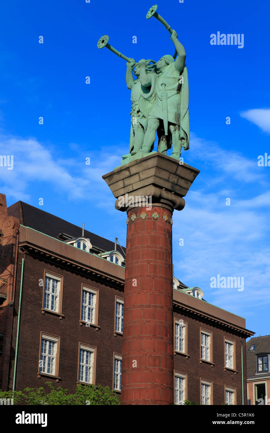 The Lur Blowers Monument at City Hall Square, Copenhagen, Denmark Stock ...