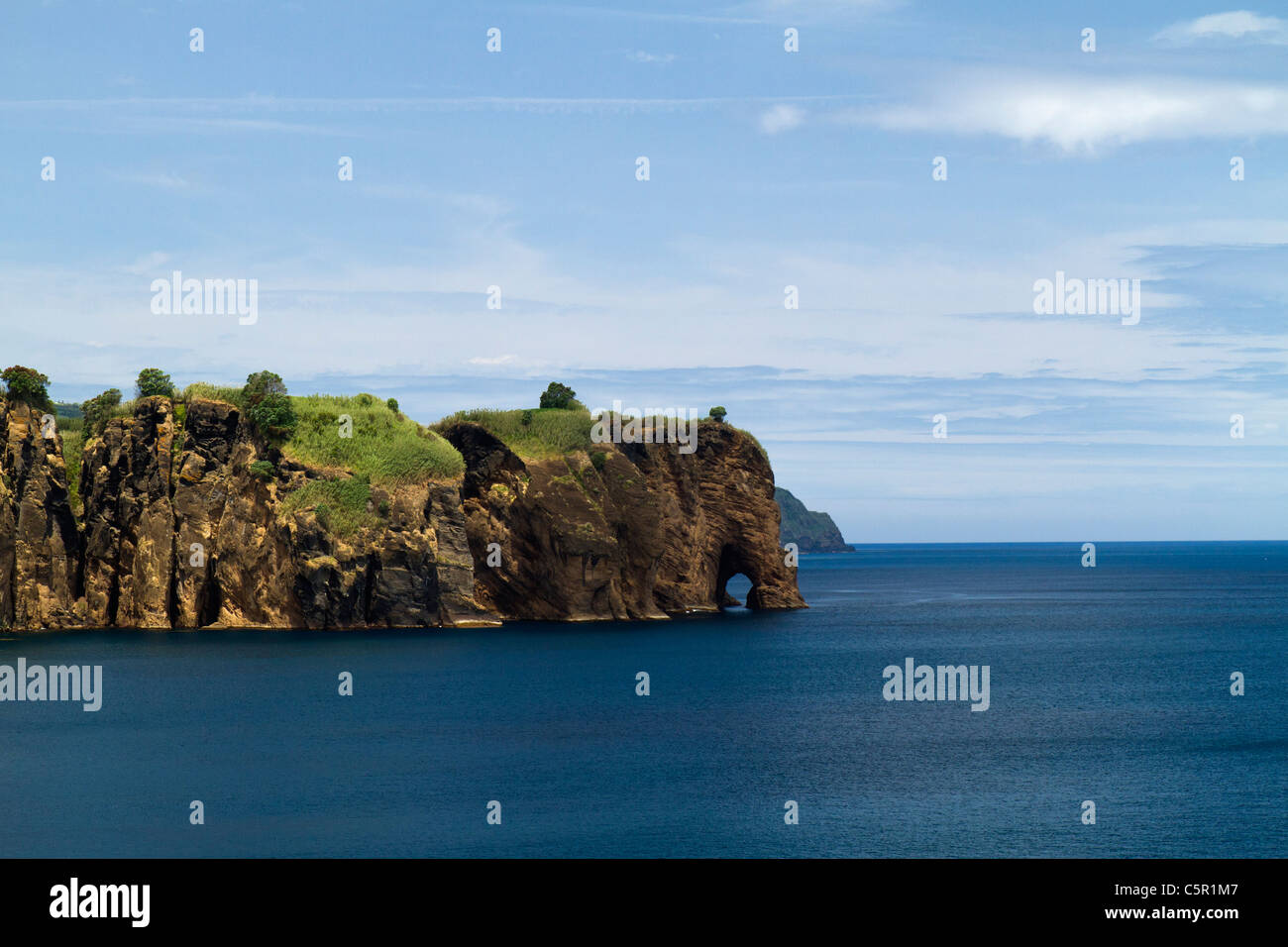 Cliff and seacave at Capelas, São Miguel island, Azores Stock Photo - Alamy