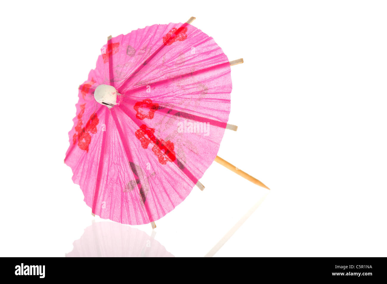 Pink Chinese paper parasol on white background Stock Photo - Alamy