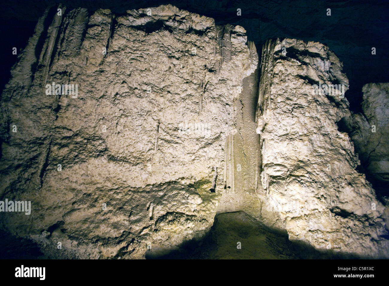 Interior cave formations, Big Room / Hall of Giants, Carlsbad Caverns ...
