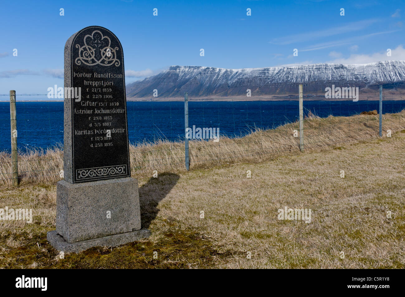 Tombstone in cemetery in Iceland Stock Photo - Alamy