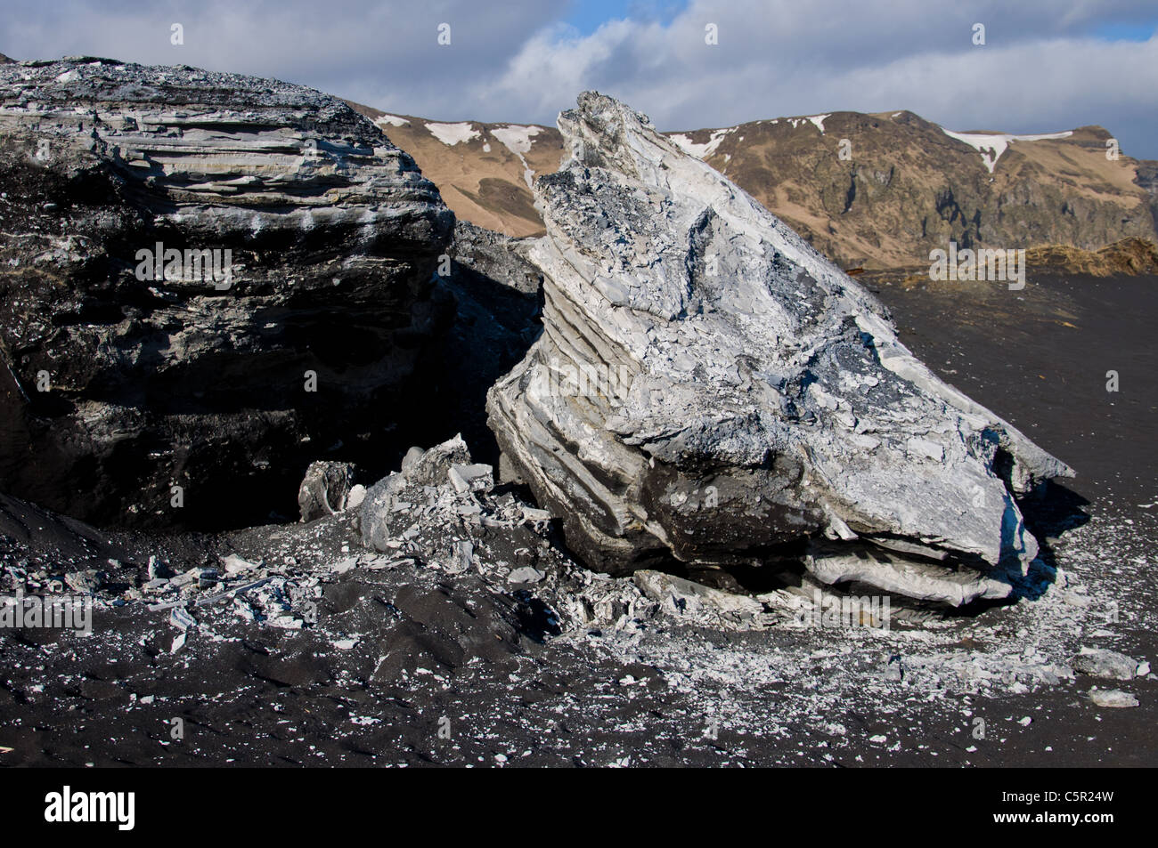 Broken volcanic rock in Vik, Iceland Stock Photo - Alamy