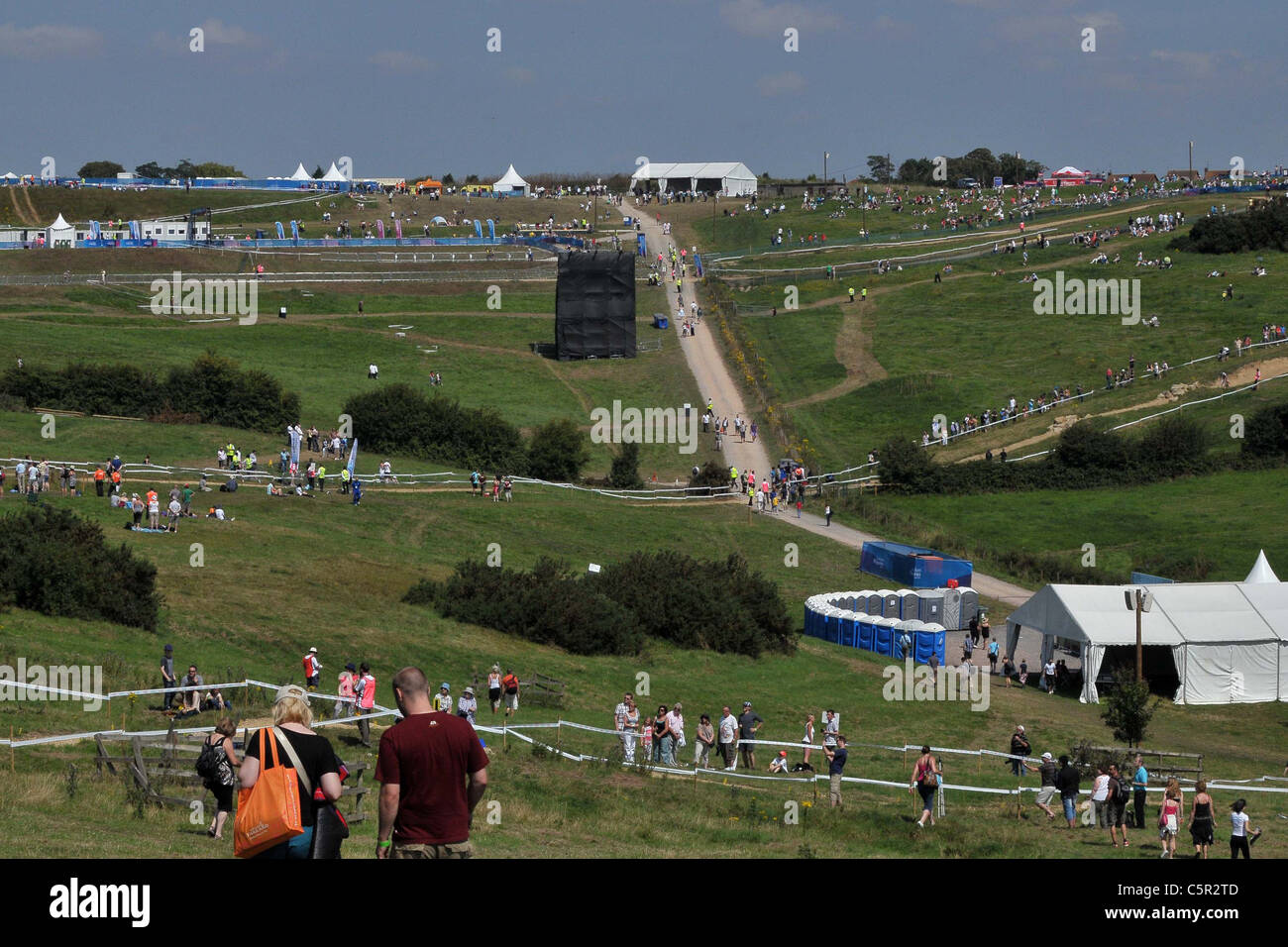 General view of the course. Womens Race. Hadleigh Farm Mountain Bike ...