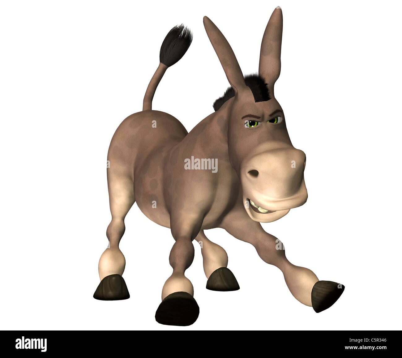Illustration of an angry donkey isolated on a white background Stock ...