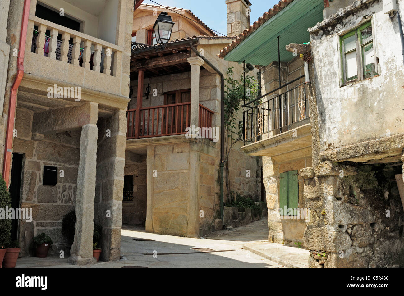 Traditional mariner village of Combarro. Poio, Pontevedra, Galicia ...